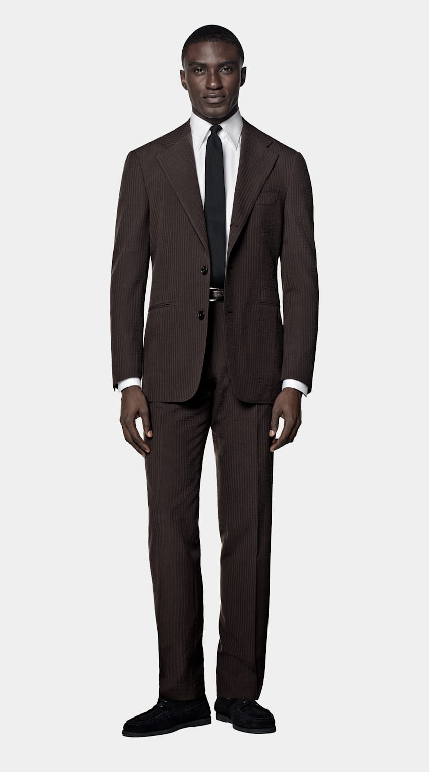 Dark Brown Relaxed Fit Roma Suit in Pure Wool | SUITSUPPLY | SUITSUPPLY ...