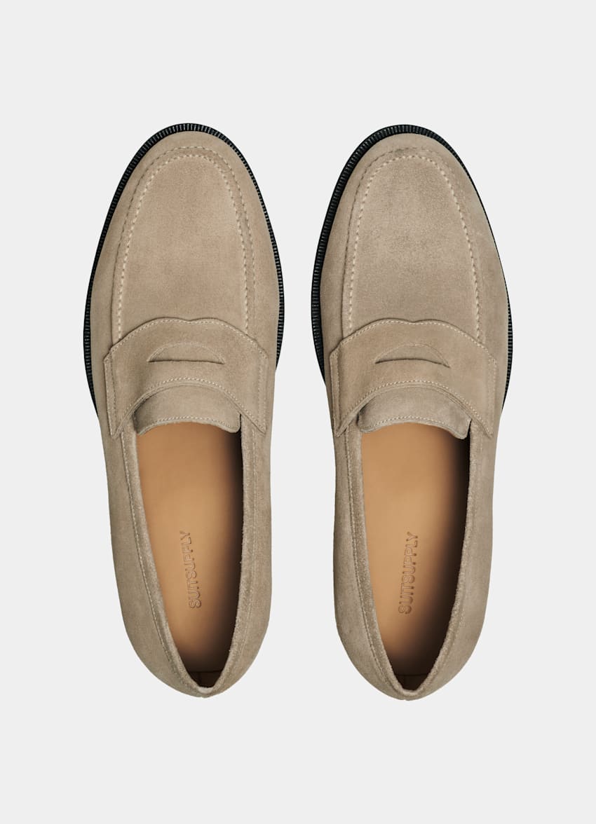 Light Brown Penny Loafer | Italian Calf Suede | Suitsupply Online Store