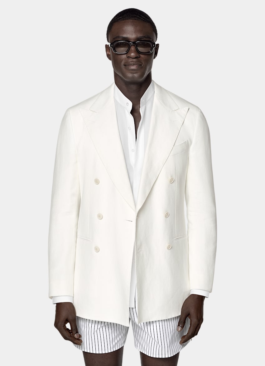 Off-White Tailored Fit Havana Suit Jacket in Pure Linen | SUITSUPPLY