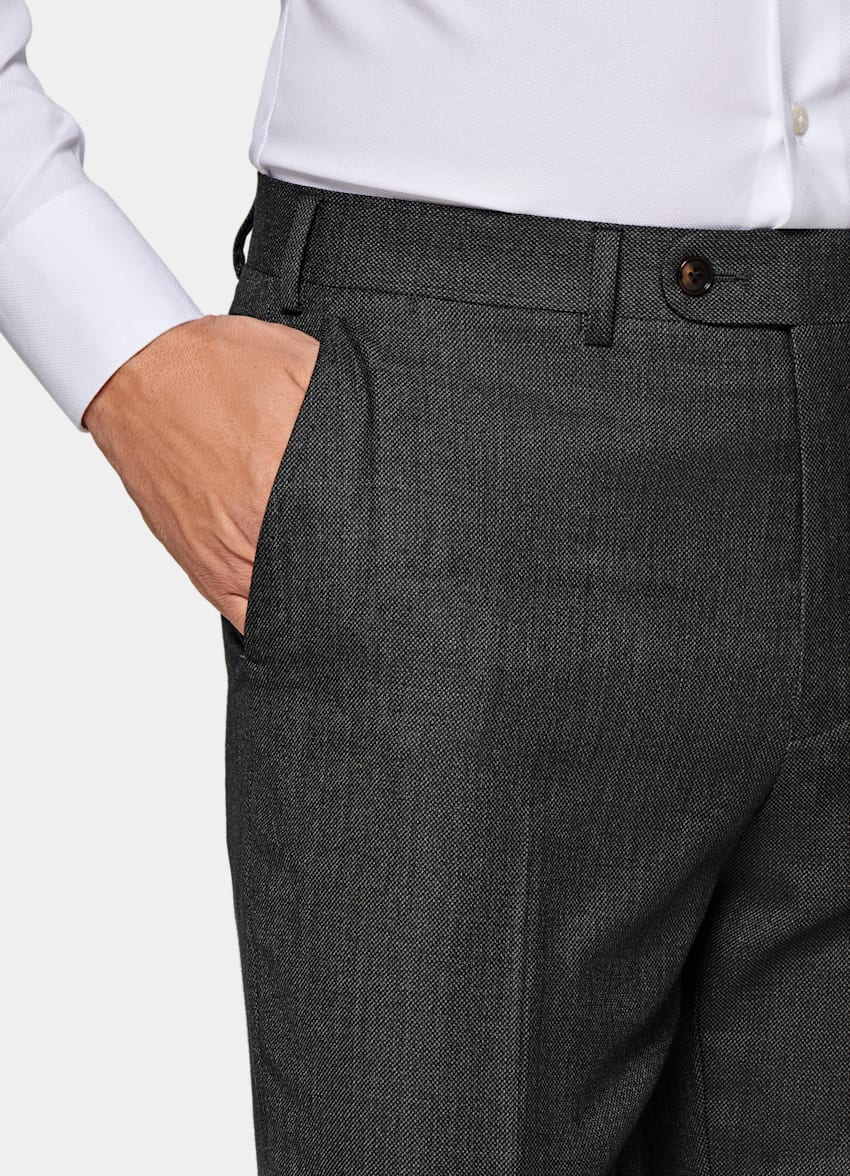 Traje Sienna gris oscuro ojo de perdiz