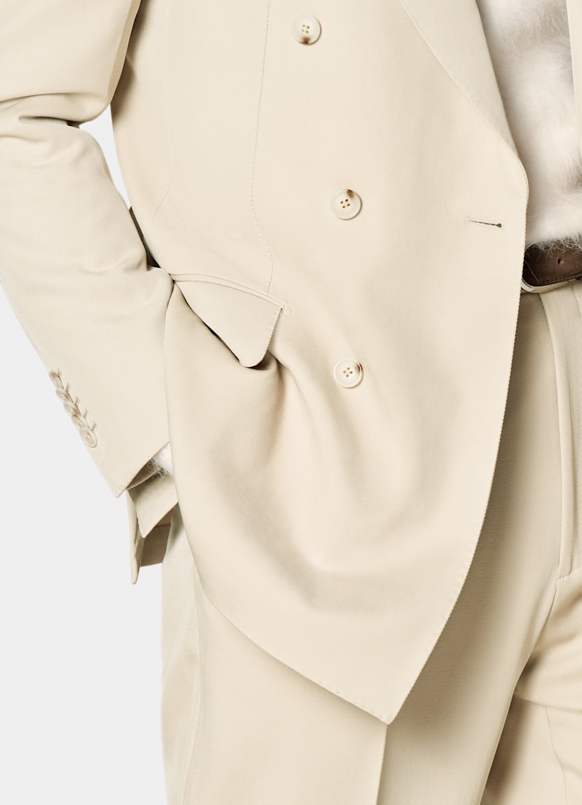 Sand Tailored Fit Milano Suit in Pure S120's Wool | SUITSUPPLY Germany