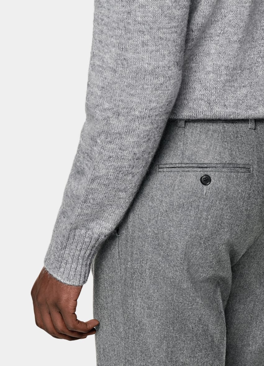 Cárdigan gris claro en Mohair & Silk | SUITSUPPLY US