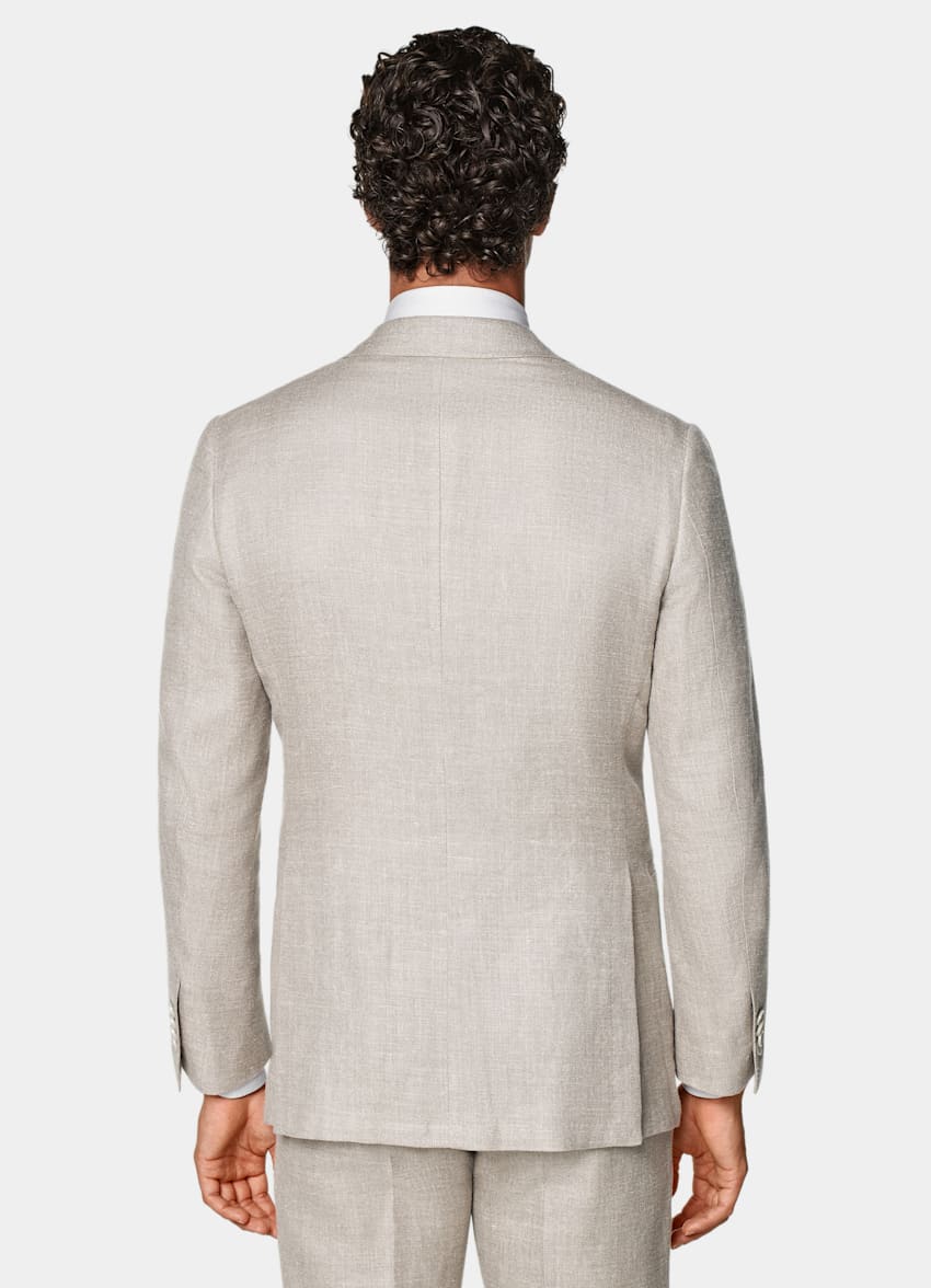 Traje Havana gris topo claro corte Tailored | Lana, seda y lino ...