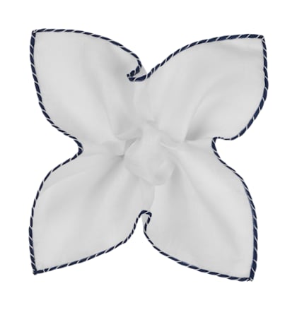 Pochette avec piqûre blanche sur les bordures en Pur lin | SUITSUPPLY ...