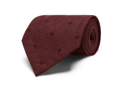 Burgundy Graphic Tie in Wool Silk | SUITSUPPLY The Netherlands