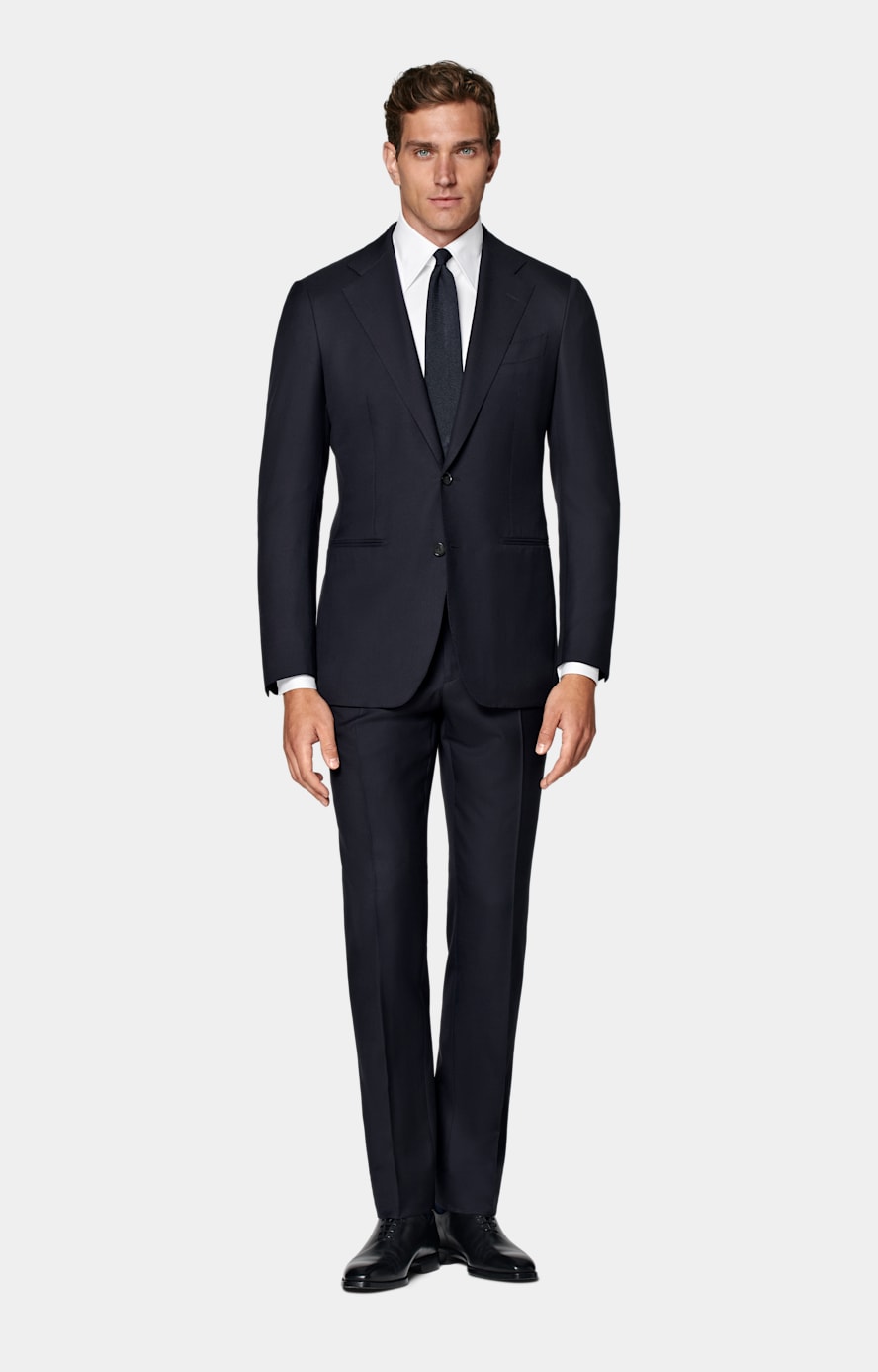 Navy Tailored Fit Havana Suit in Pure S150's Wool | SUITSUPPLY ...