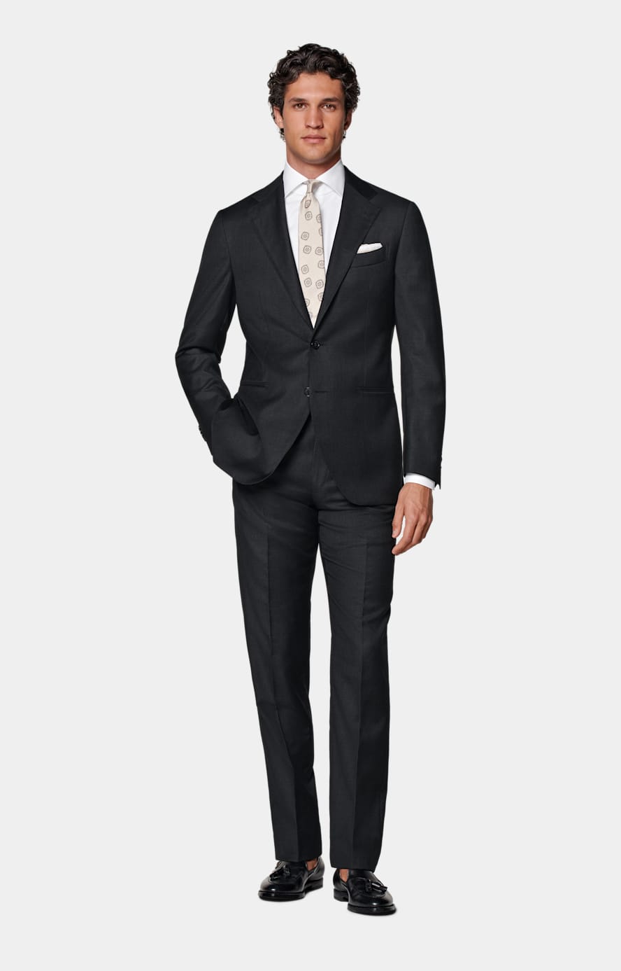 Dark Grey Perennial Tailored Fit Havana Suit In Pure Wool | Suitsupply