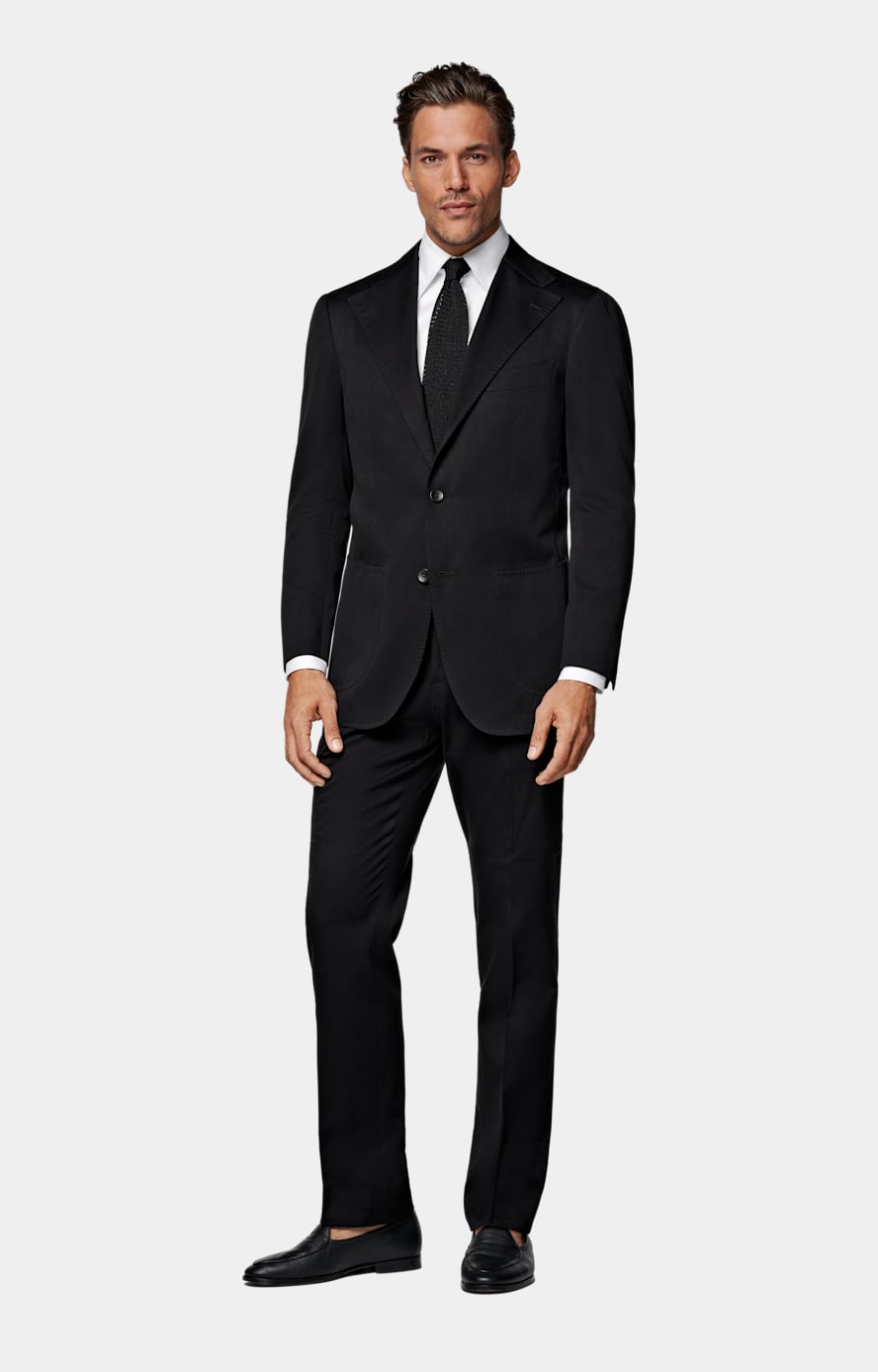 Black Relaxed Fit Roma Suit in Cotton Cashmere | SUITSUPPLY ...