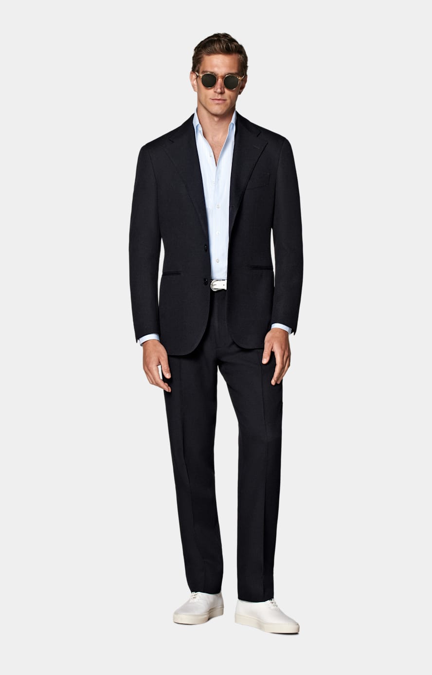 Navy Relaxed Fit Roma Suit in Wrinkle-Free 4-Ply Wool | SUITSUPPLY ...