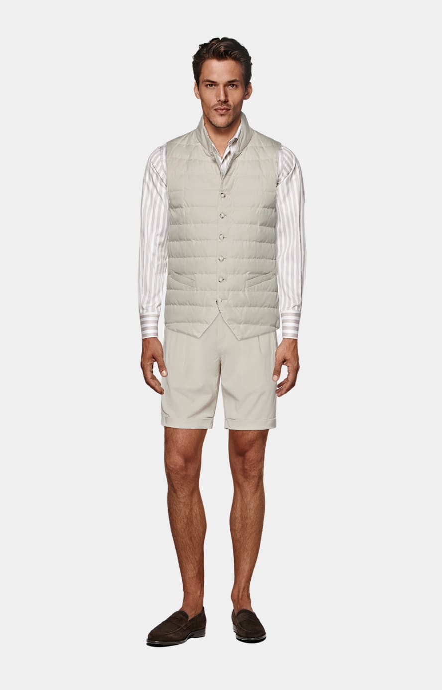 Chaleco de plumón arena | Puro algodón | SUITSUPPLY Puerto Rico (US)