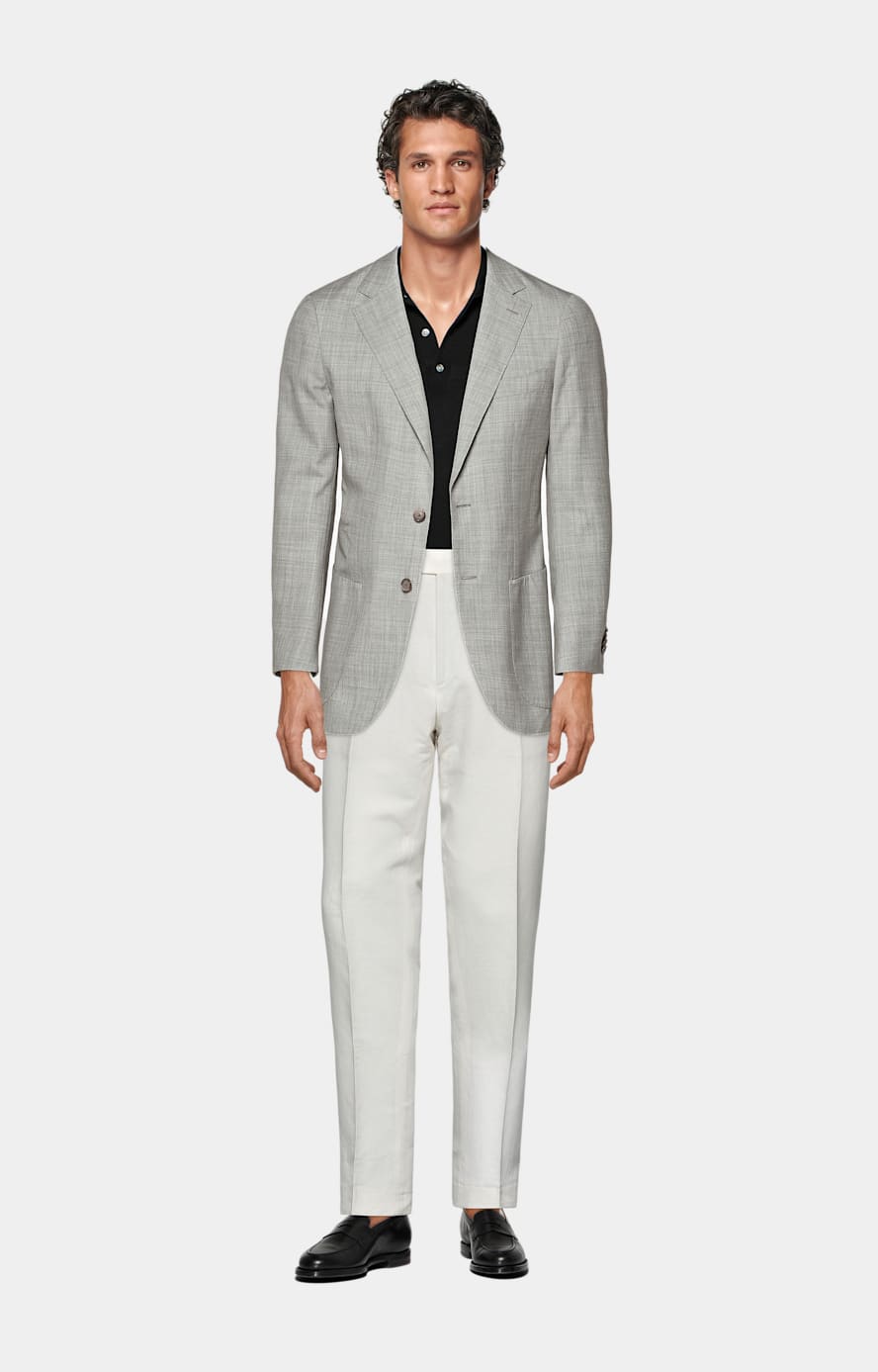 Black Polo in Californian Cotton & Mulberry Silk | SUITSUPPLY The ...