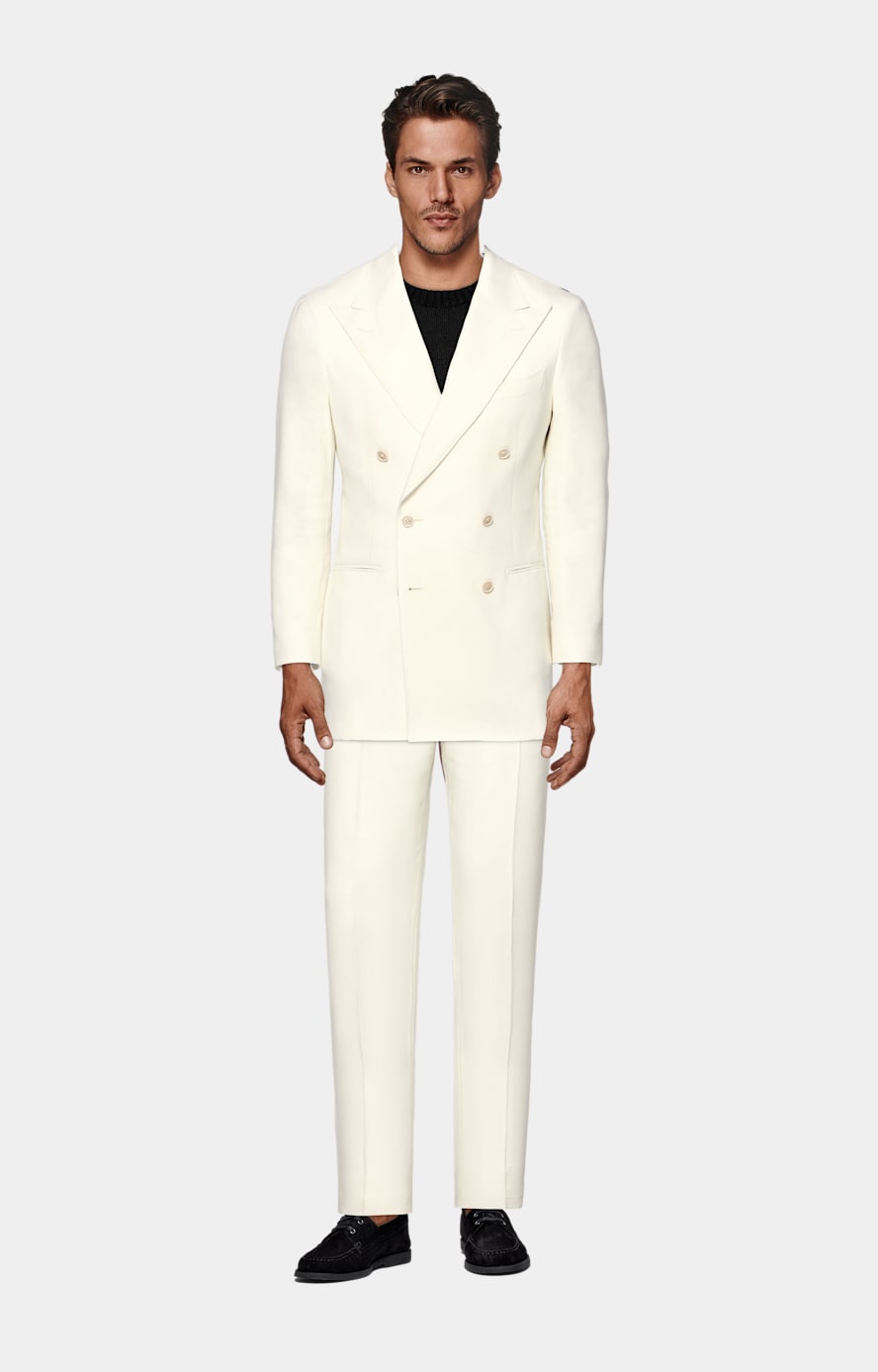 Off-White Tailored Fit Havana Suit in Linen Wool | SUITSUPPLY ...