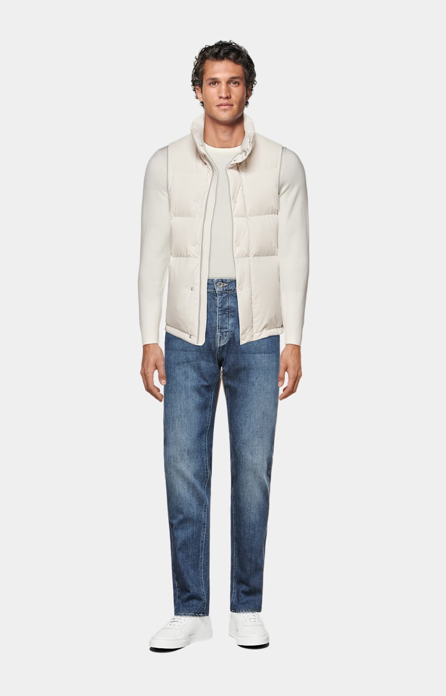 Sand Down Vest in Technical Fabric | SUITSUPPLY US