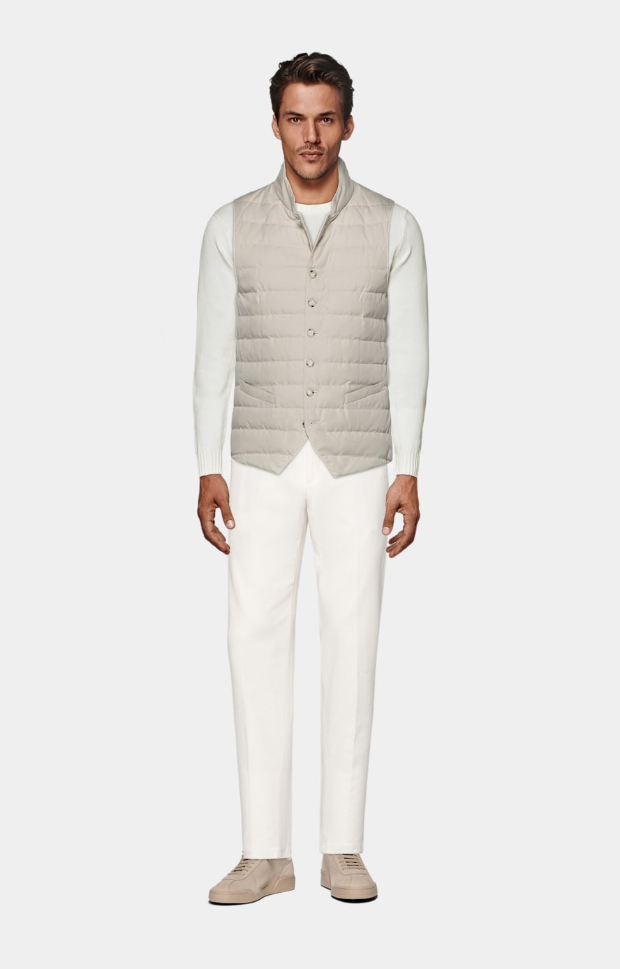 Chaleco de plumón arena | Puro algodón | SUITSUPPLY Puerto Rico (US)