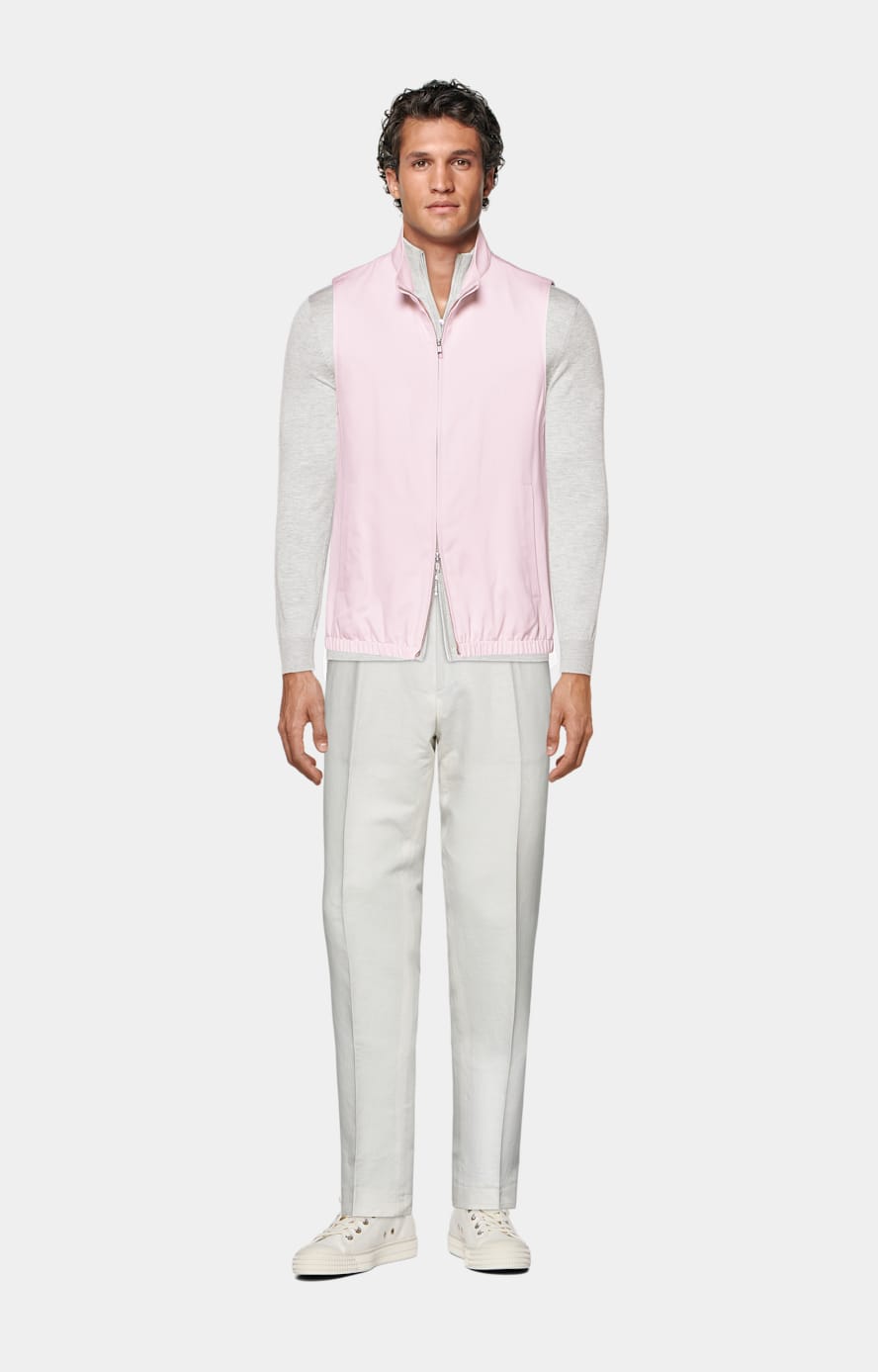 Light Grey Zip Cardigan in Silk, Wool, Cashmere | SUITSUPPLY ...