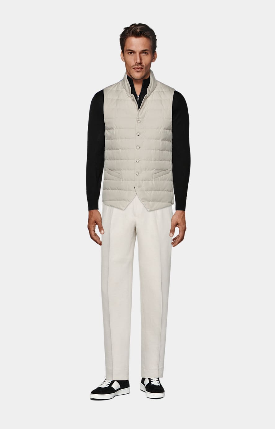 Chaleco de plumón arena | Puro algodón | SUITSUPPLY Puerto Rico (US)