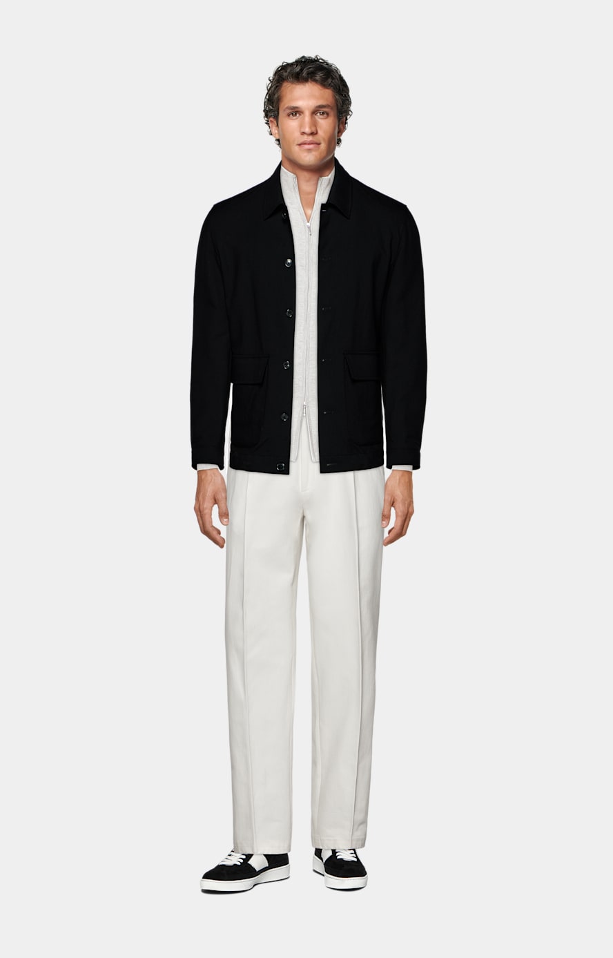 Light Grey Zip Cardigan in Silk, Wool, Cashmere | SUITSUPPLY US