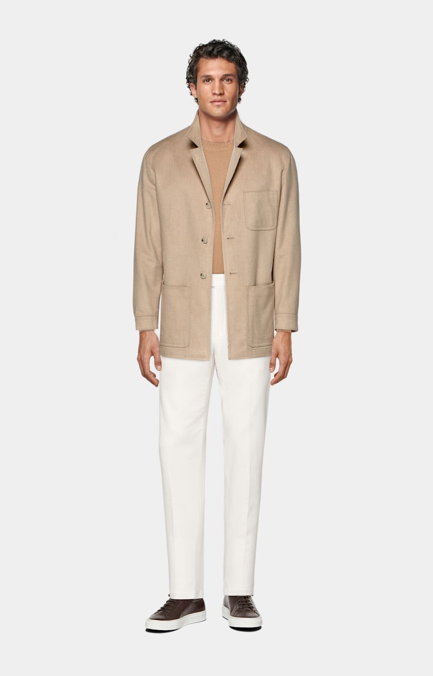 Mid Brown Crewneck in Pure Mongolian Cashmere | SUITSUPPLY United Kingdom